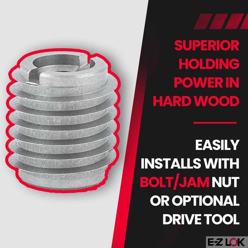 E-Z Lok Knife Threaded Insert For Hard-Wood 400-4-CR - Hardware&Tools ...