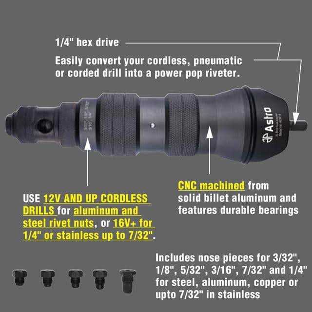 Astro Pneumatic ADR14 XL Blind Rivet Adapter Kit - Hardware&Tools ...
