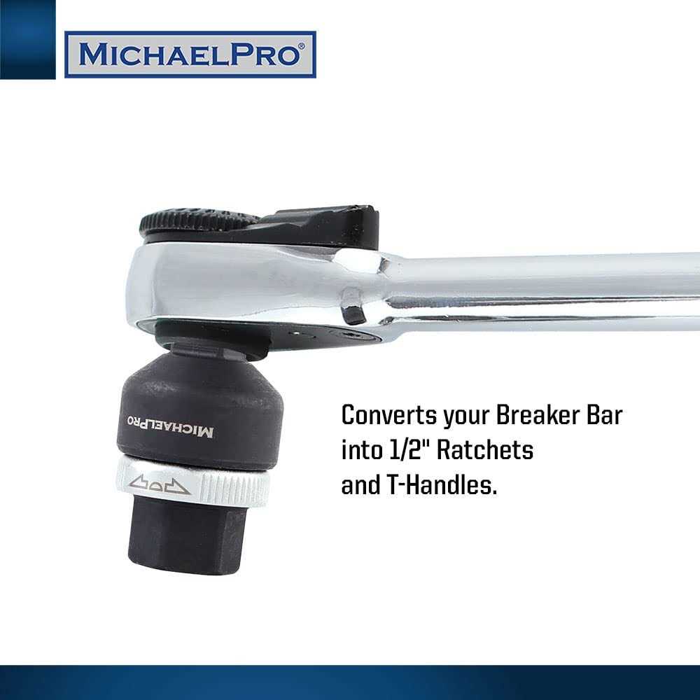 MichaelPro MP012016 1/2 Drive Ratcheting Breaker Bar Adapter - Hardware ...