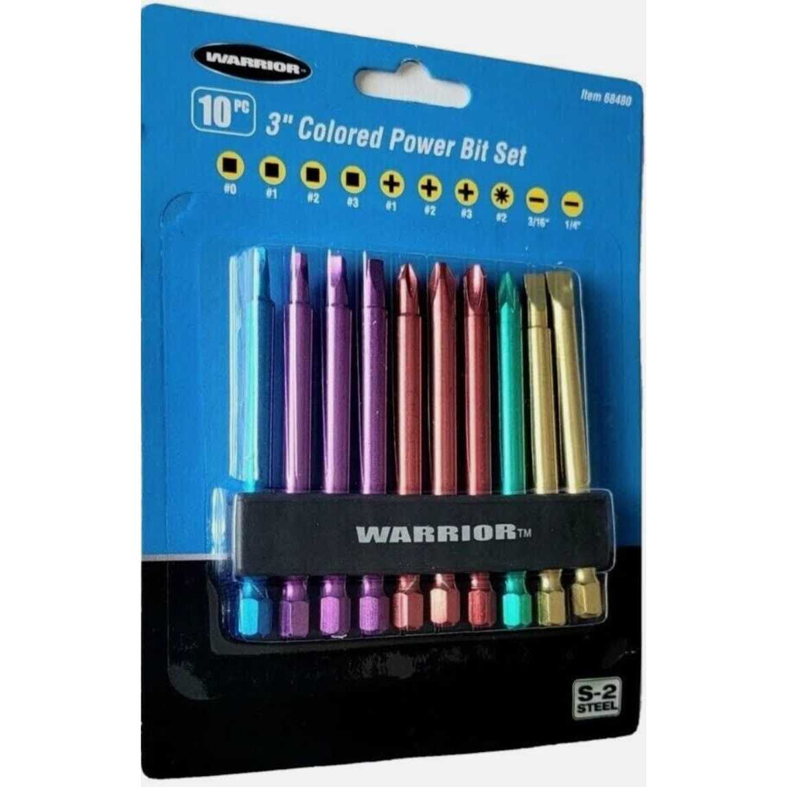 Warrior 3 in. Color Coded Power Bit Set - Hardware&Tools Online Store