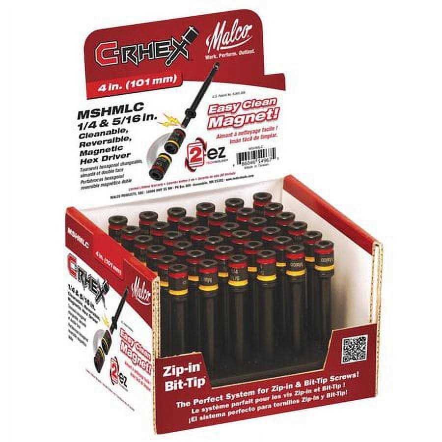 Malco MSHMLC 4-inch Cleanable Reversible 1/4-inch and 5/16-inch Hex ...