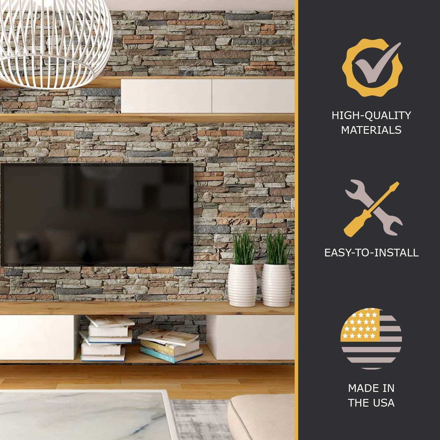 AZ Faux High-Density Polyurethane Faux Stone Wall Covering Panels for ...