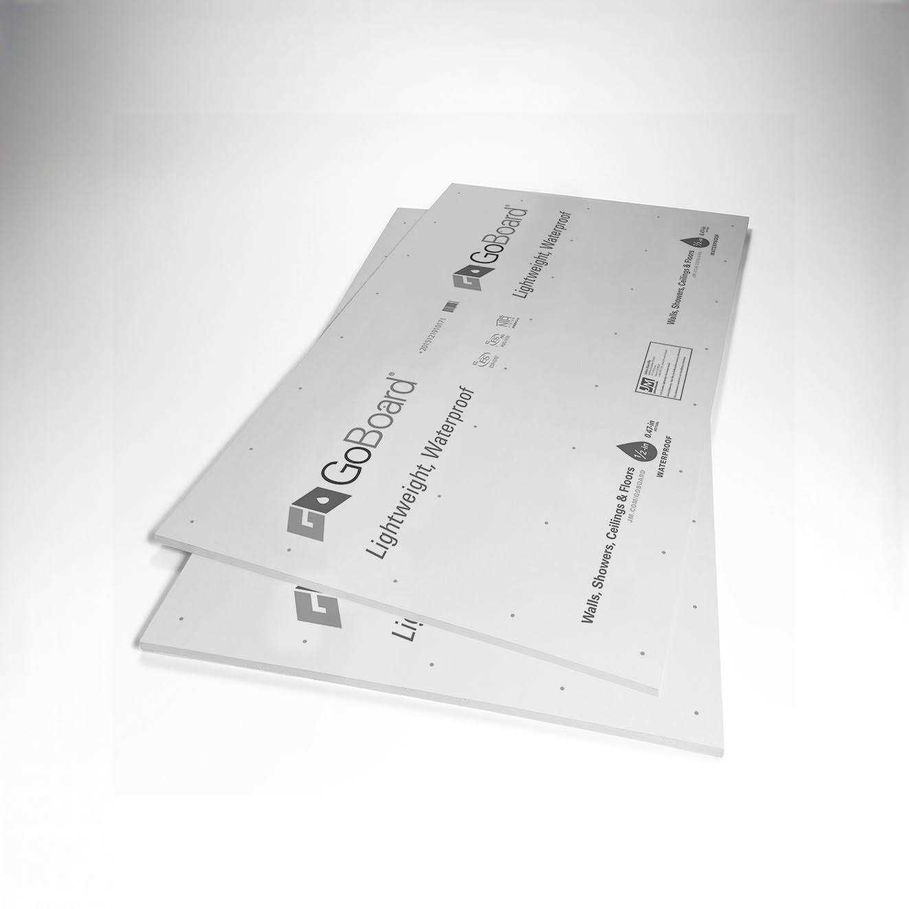 GoBoard 3-ft x 5-ft x 1/2-in Waterproof Polyisocyanurate Backer Board ...