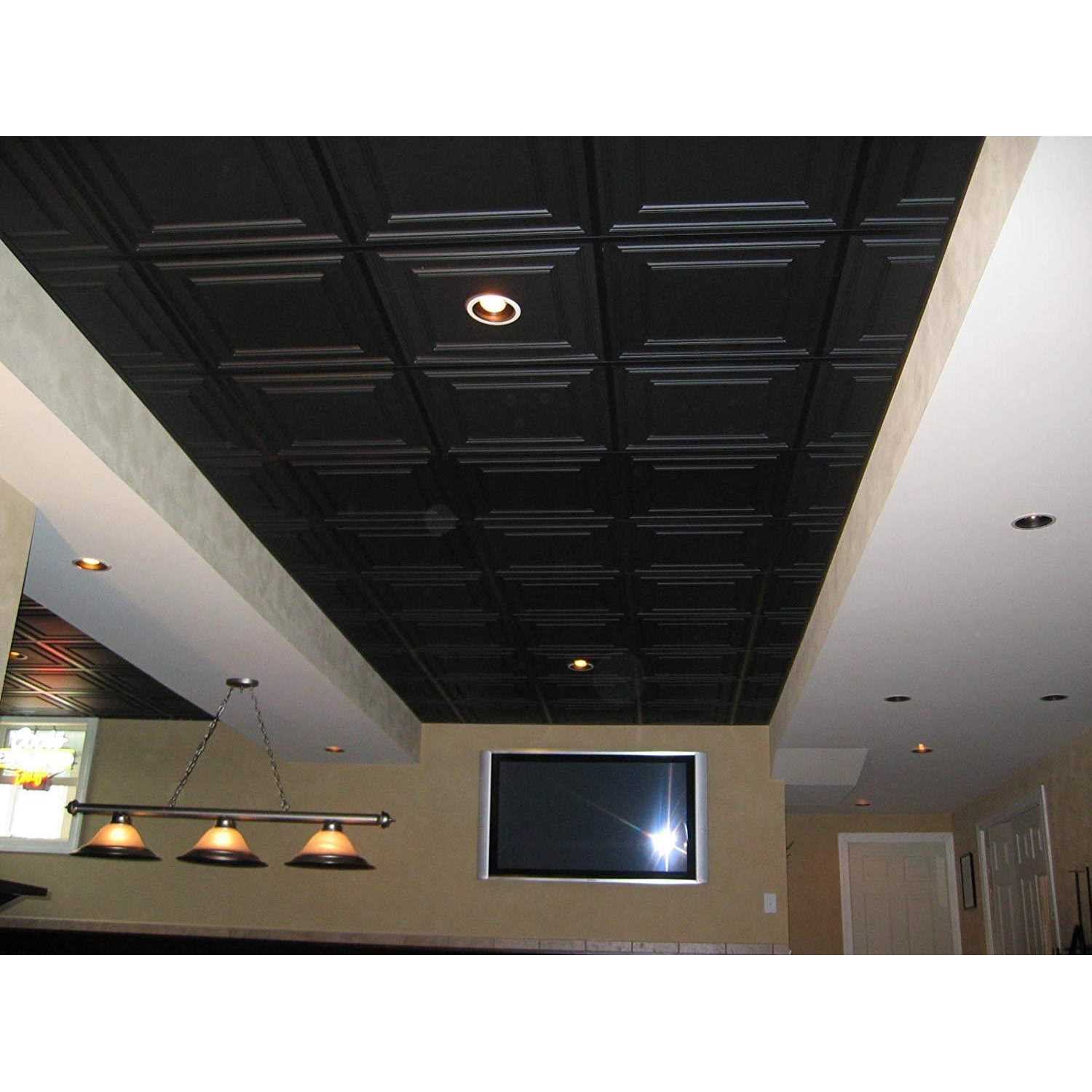 Ceilume Stratford Feather-Light 2 ft. x 2 ft. Lay-In Ceiling Tile ...
