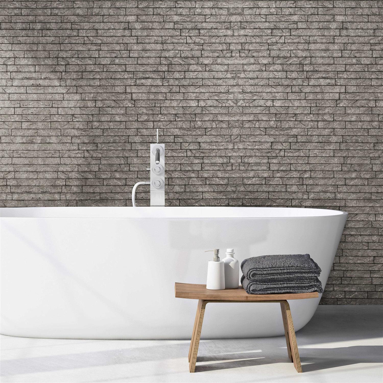 Innovera Decor by Palram Ledge Stone Portland Cement 24 in. x 24 in ...