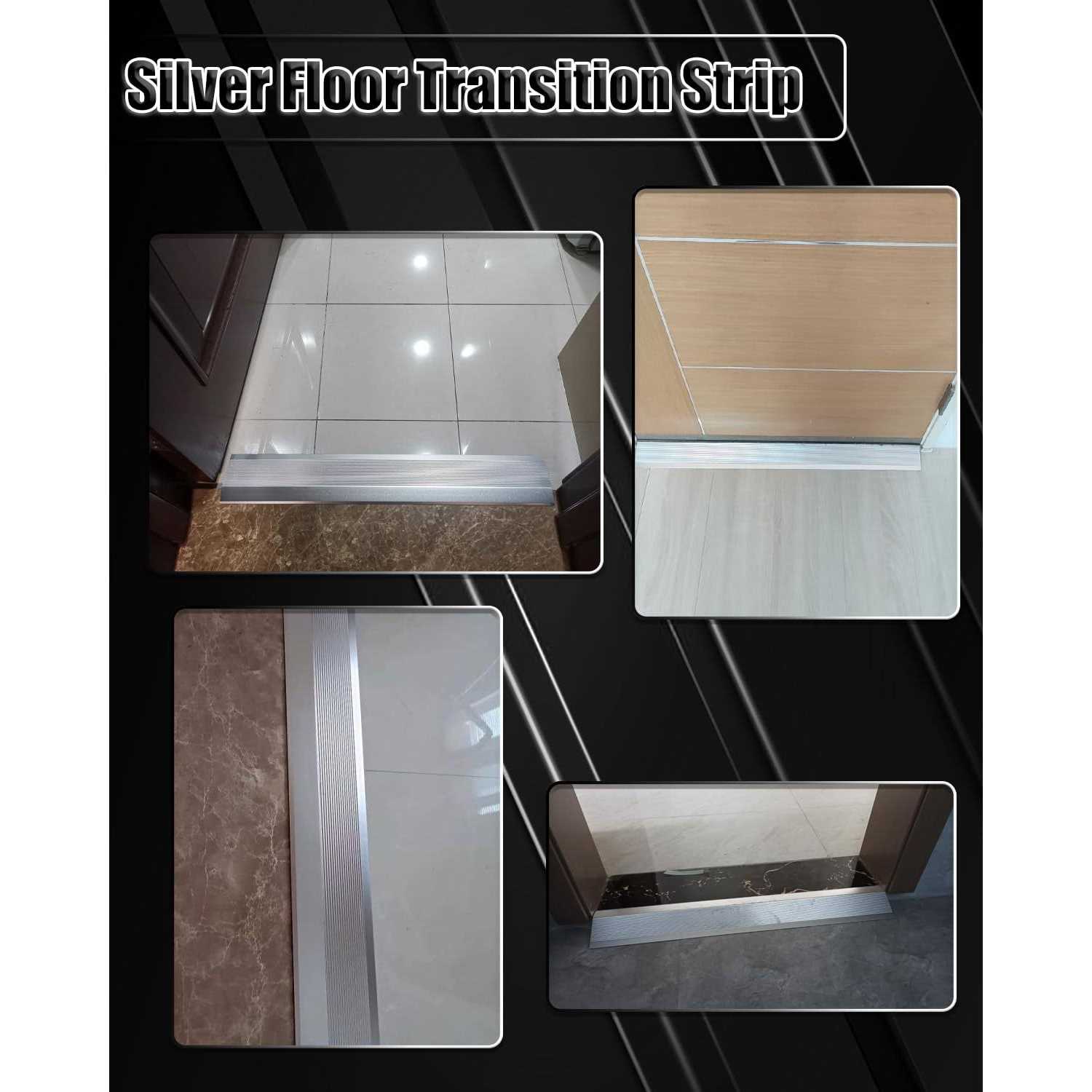 Hrokz 4 inch Floor Transition Strip Threshold Ramp Aluminum 36 ...