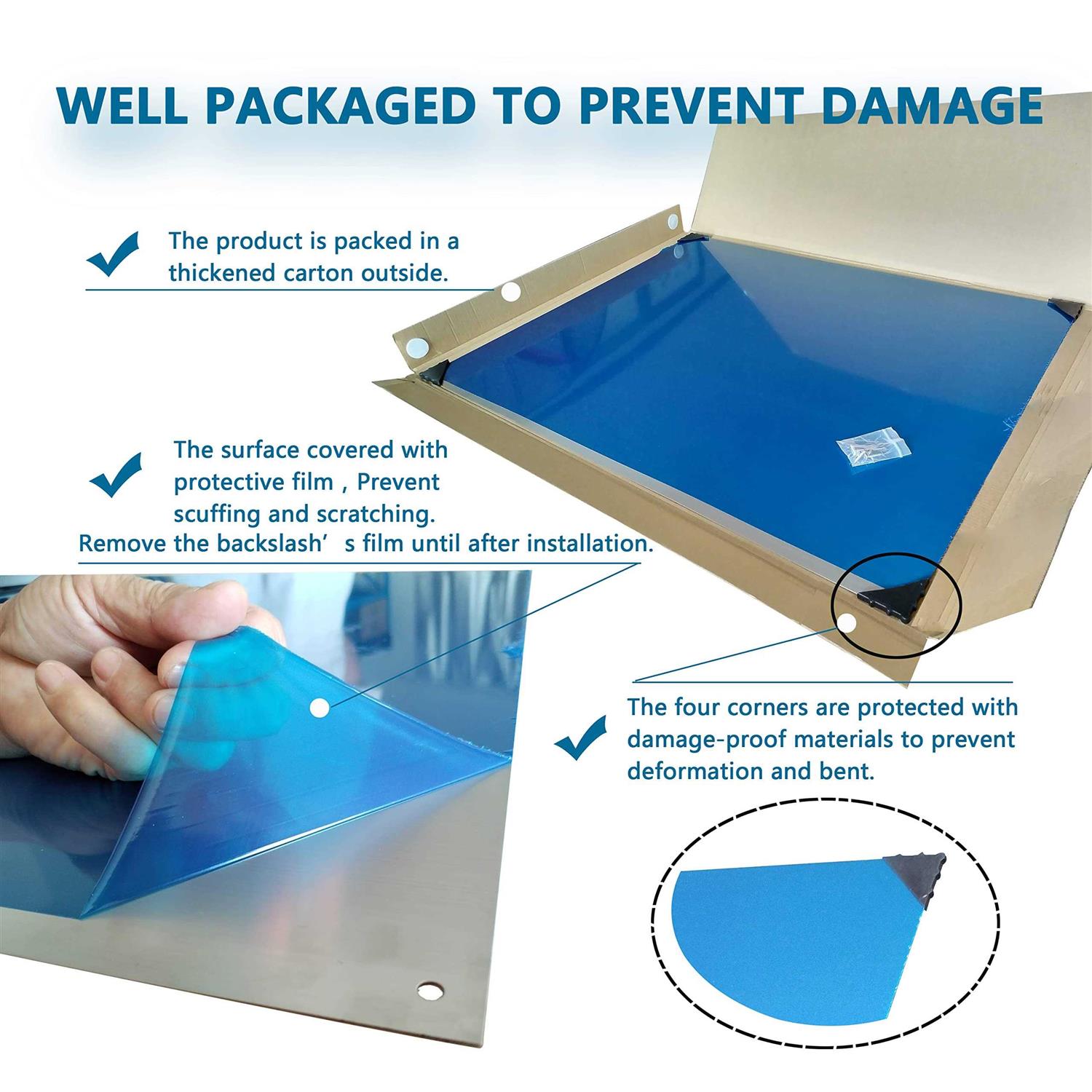 hqsgdmn 24 by 30 Stainless Steel Stove Backsplash Splatter Guard SP3604 ...