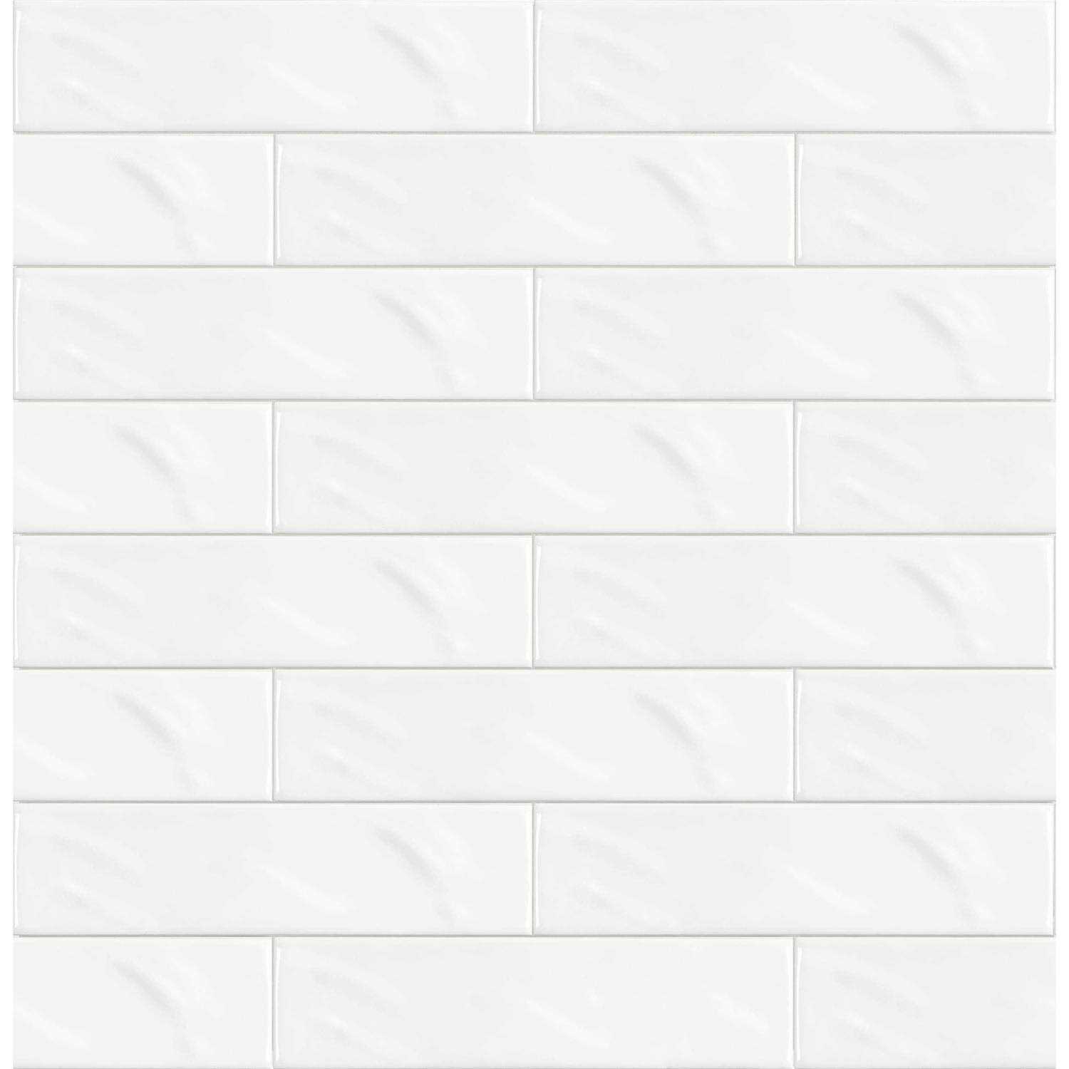 Satori Pearl White 3-in x 12-in Glossy Ceramic Wall Tile - Hardware ...