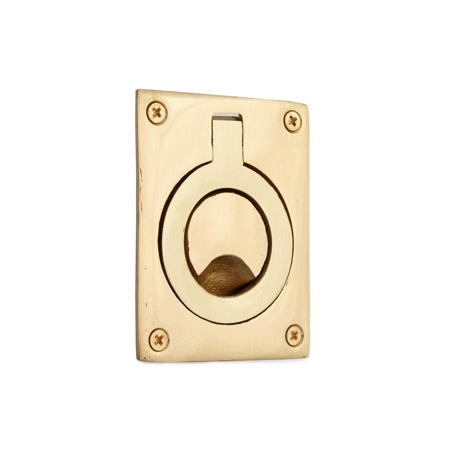 Signature Hardware Large Rectangular Recessed Ring Flush Pull ...