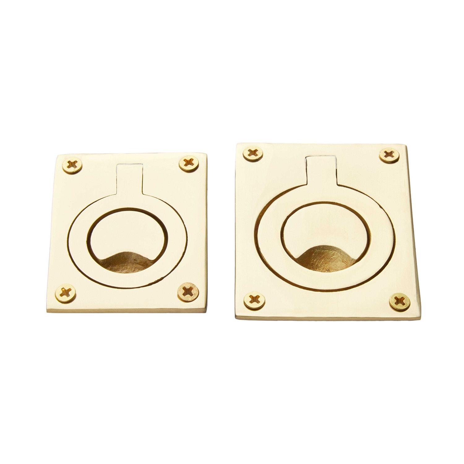 Signature Hardware Large Rectangular Recessed Ring Flush Pull ...