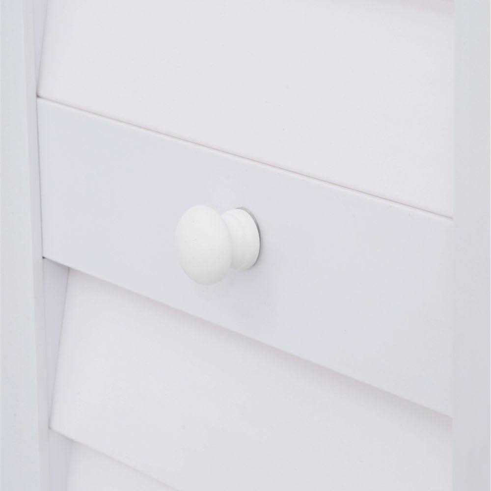 Home Fashion Technologies 80 in. 3 in. Louver/Louver White PVC ...