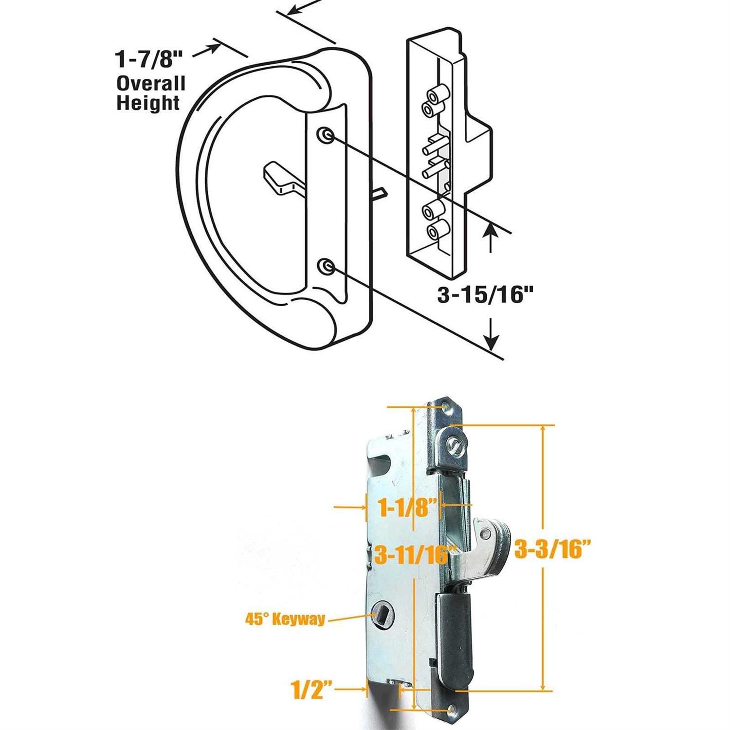 HauSun Sliding Patio Door Handle Set with Key Cylinder and Mortise Lock ... HauSun Sliding Patio Door Handle Set with Key Cylinder and Mortise Lock ...