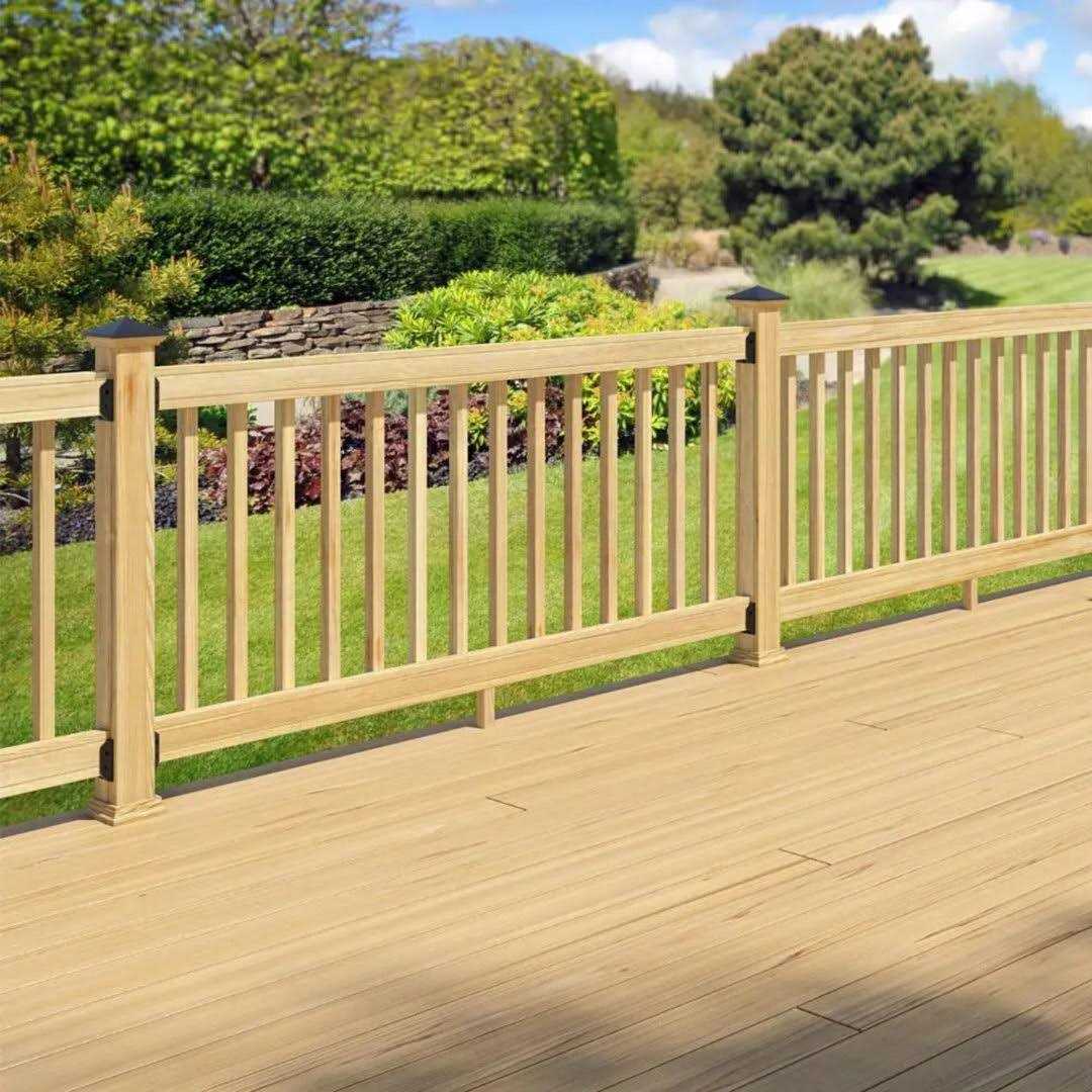 ProWood 6 ft. Wood Railing Kit with Beveled Wood Balusters - Hardware ...