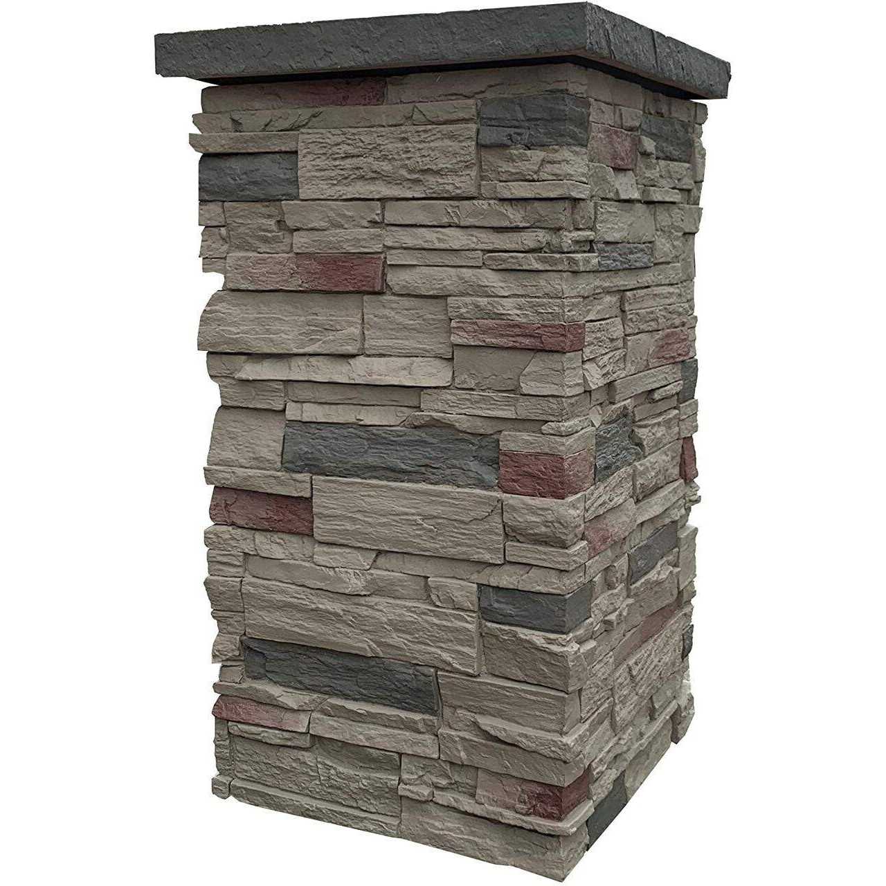 NextStone Country Ledgestone 30 in. x 16 Faux Polyurethane Stone Column ...
