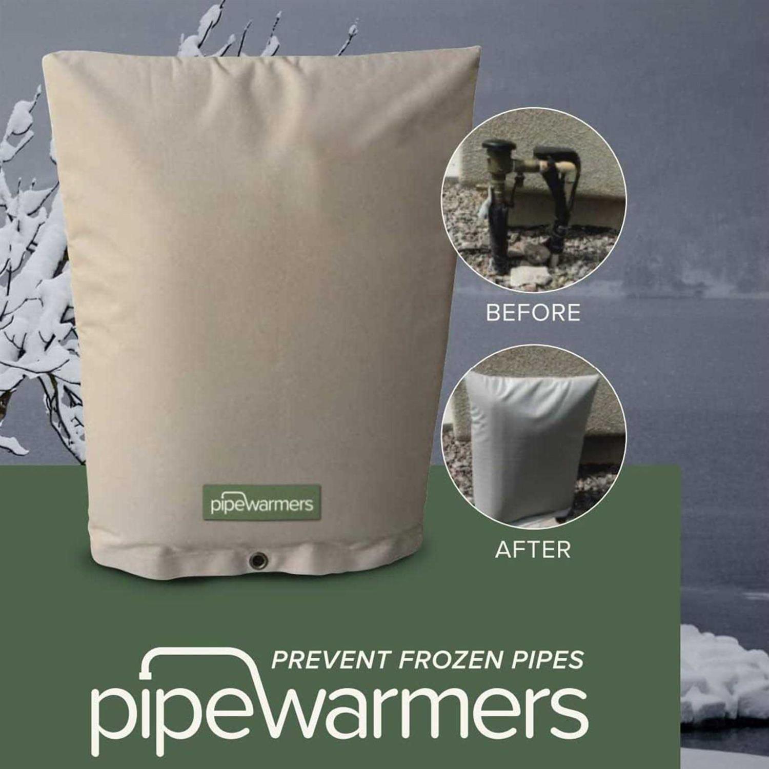 PipeWarmers The Original Pipe Insulation Cover Winter Pipe Insulation ...