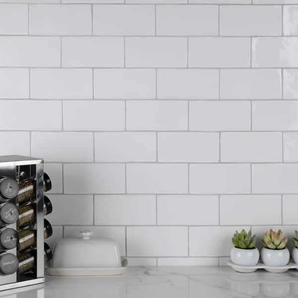 Merola Tile Chester 3 in. x 6 in. Ceramic Wall Subway Tile - Hardware ...