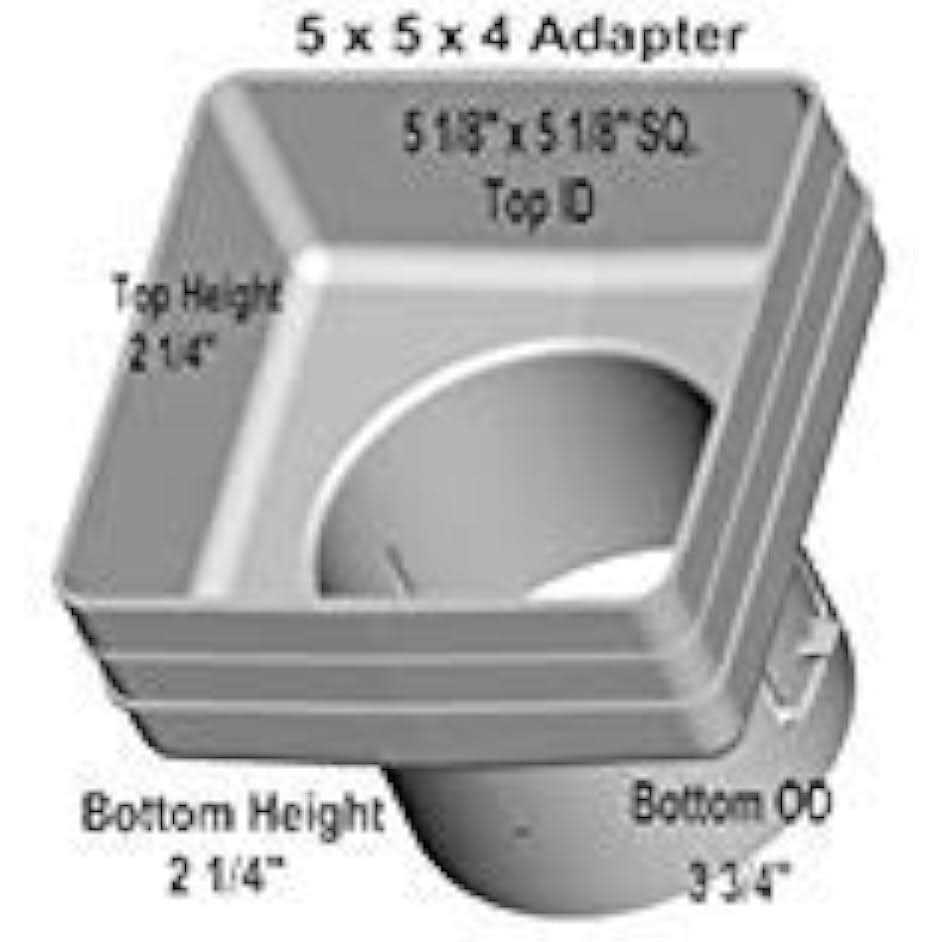 Aquabarrel Universal Downspout to Drain Pipe Tile Adapter - Hardware ...