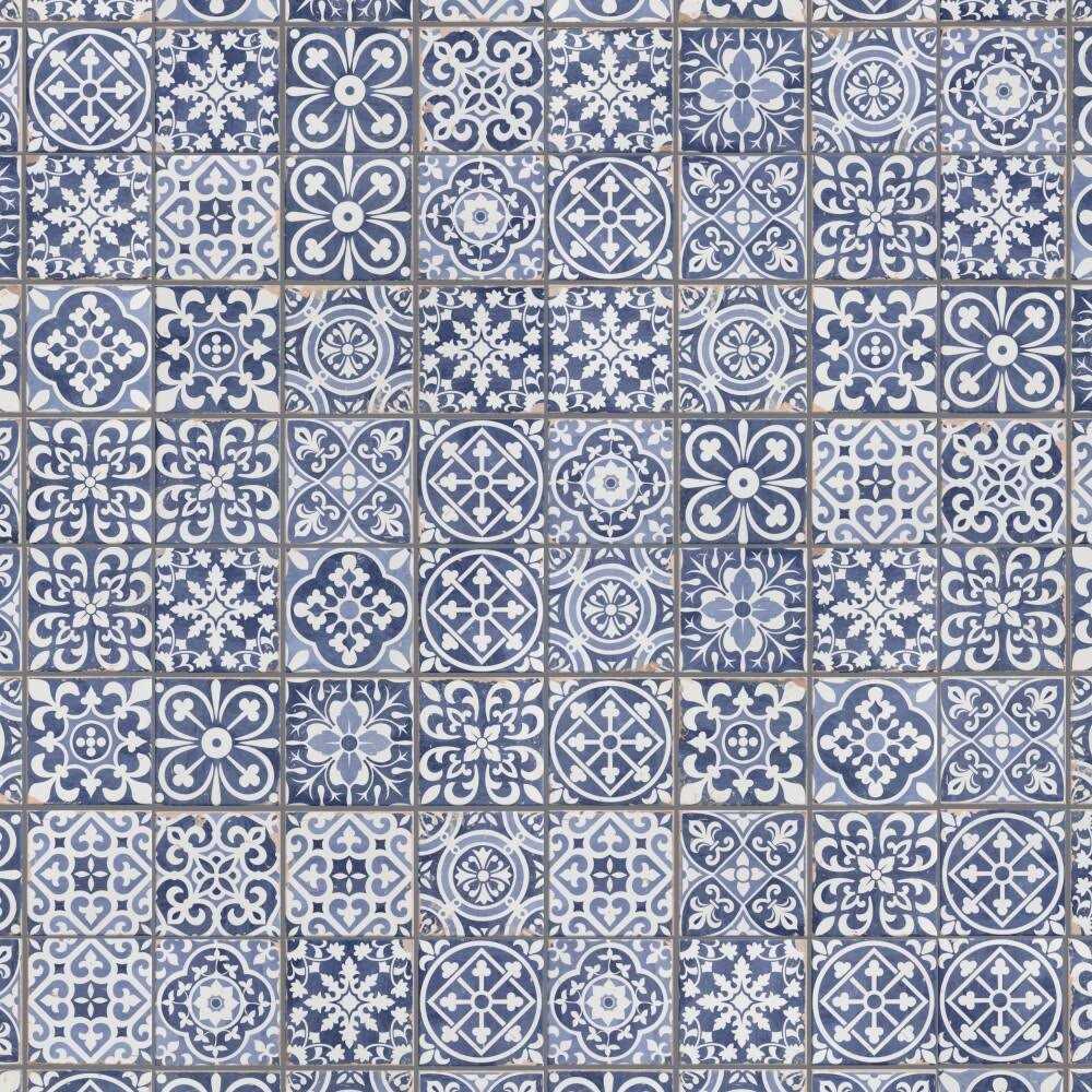 Merola Tile Faenza Azul 13 in. x 13 in. Ceramic Floor and Wall Tile ...