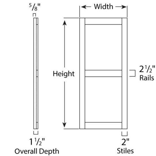 Fypon Shaker-Style Shutter Shutter with 2-Flat Panel SH2FP - Hardware ...