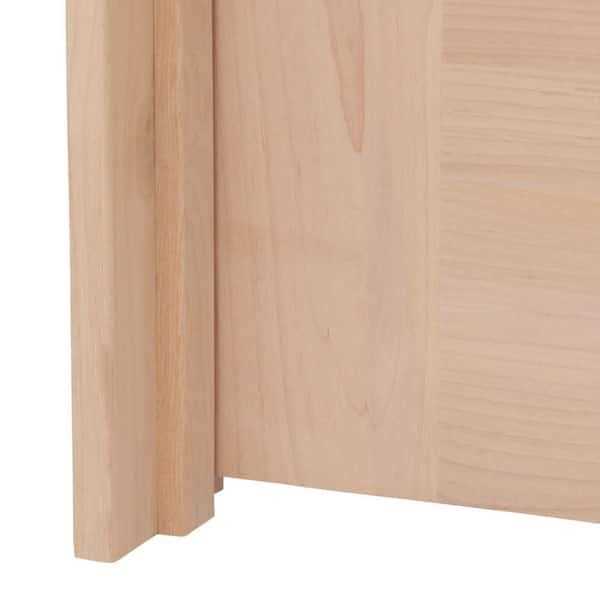 Krosswood Doors 96 in. Knotty Alder 2-Panel Top Rail Arch V-Groove ...