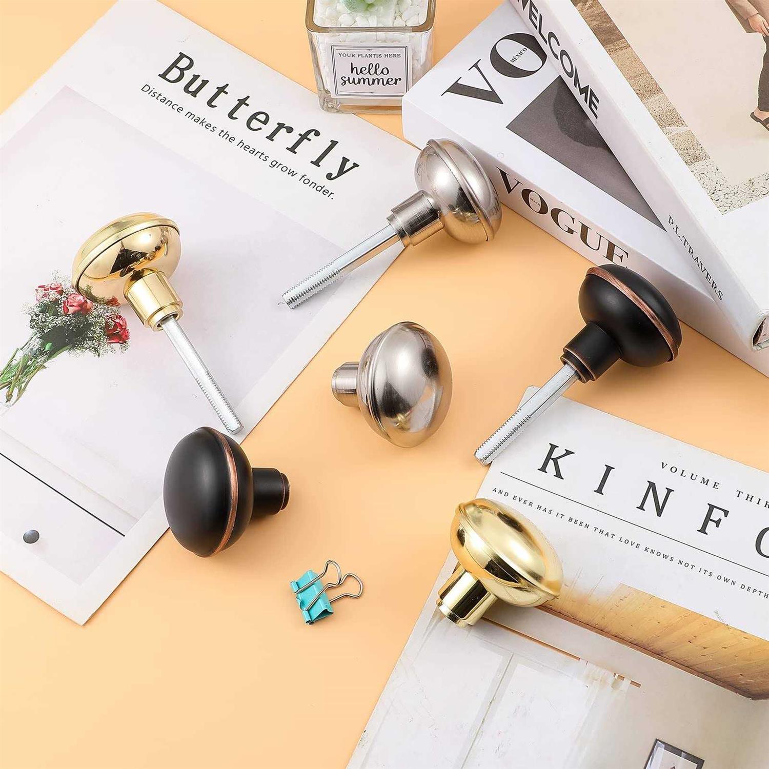 newliplace Vintage Style Door Knob Set with Spindle Antique Door Knobs ...