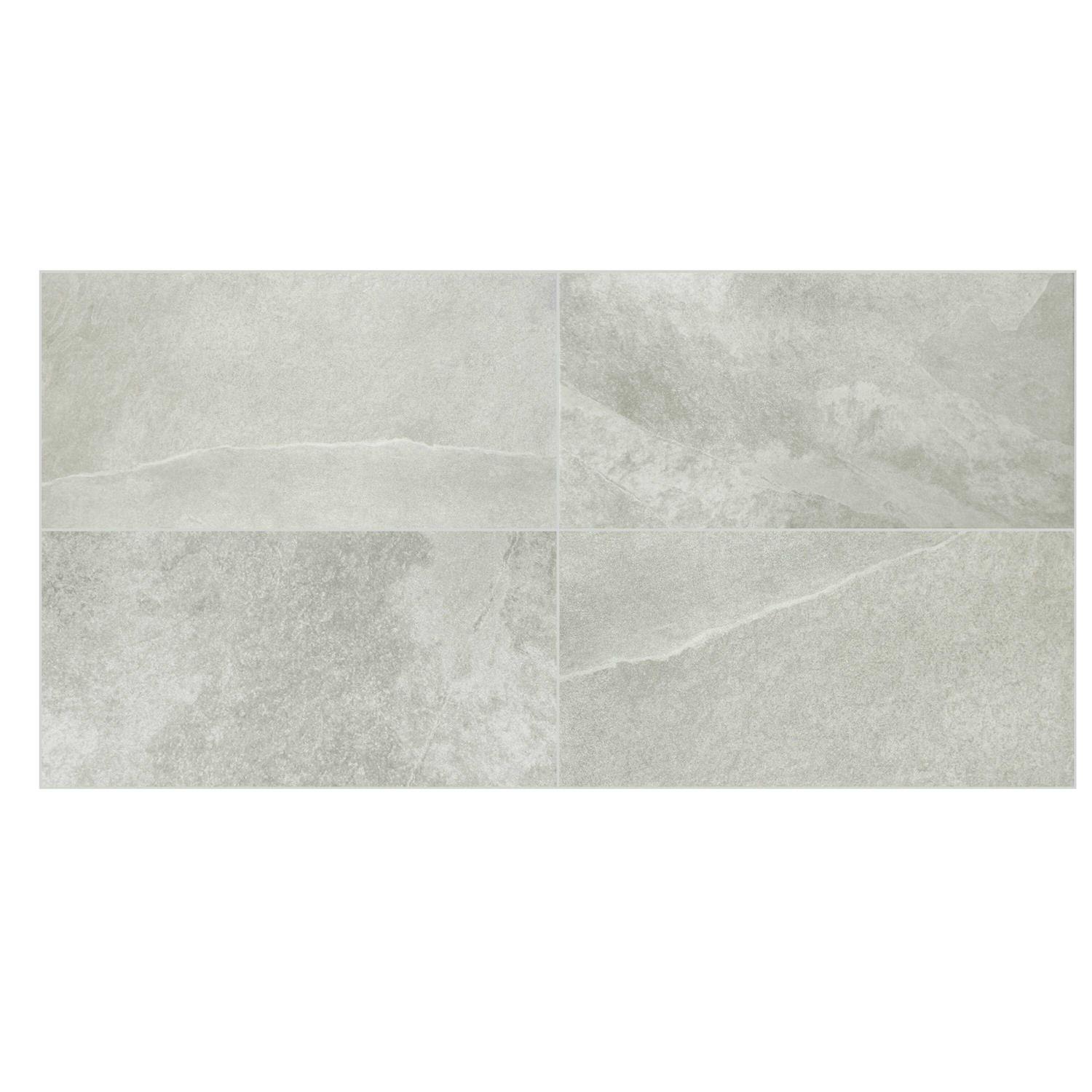 GBI Tile & Stone Inc. Dove Grey 12-in x 24-in Glazed Porcelain Floor ...