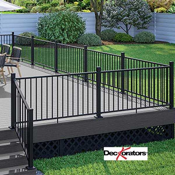 Rapid Rail Textured Black Aluminum Railing Kit Deckorators - Hardware ...