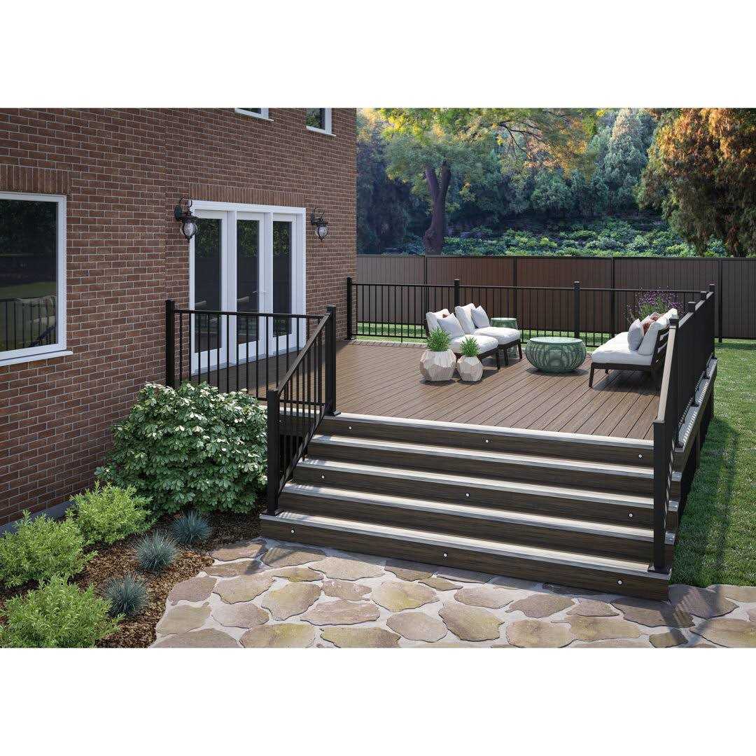 Rapid Rail Textured Black Aluminum Railing Kit Deckorators - Hardware ...