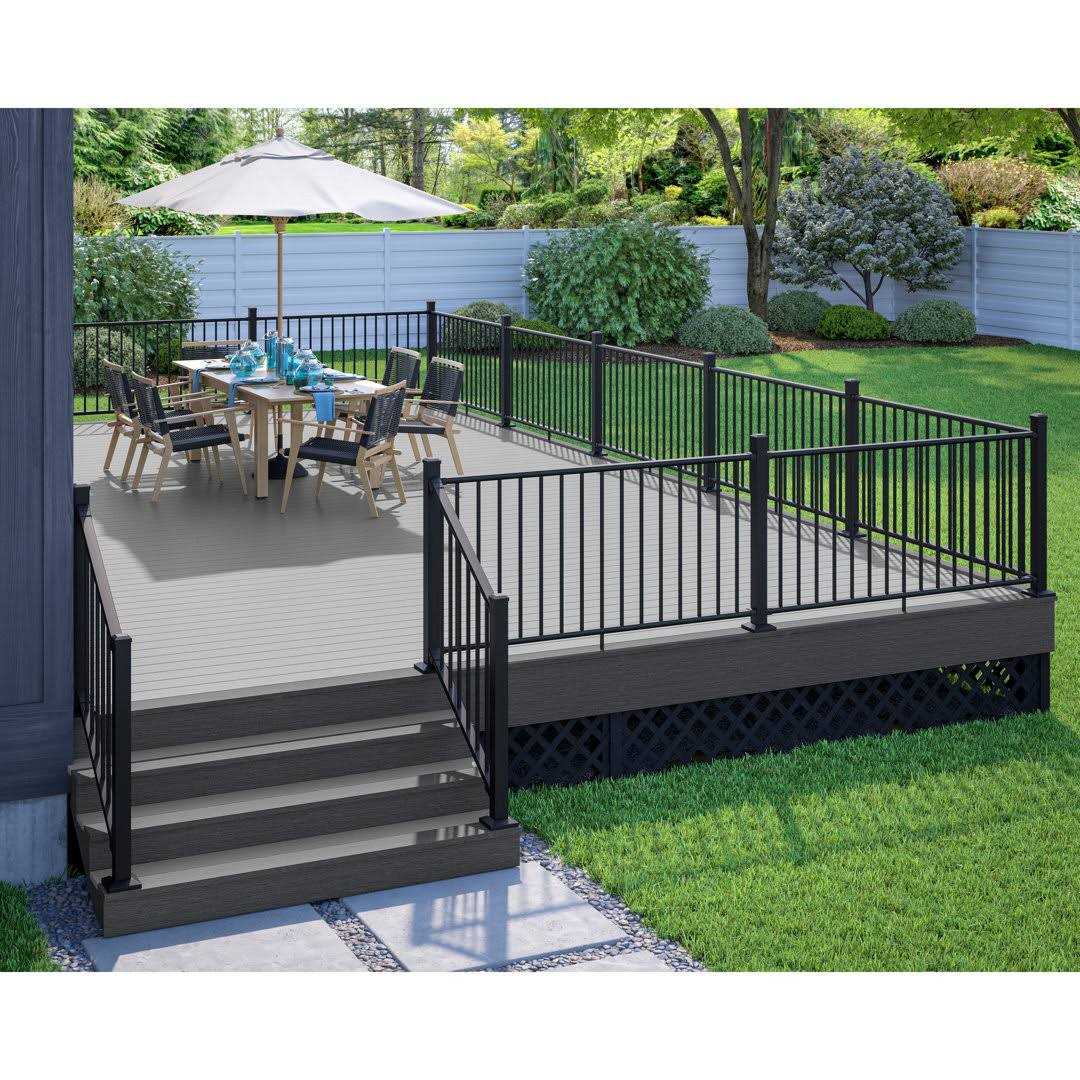 Rapid Rail Textured Black Aluminum Railing Kit Deckorators - Hardware ...