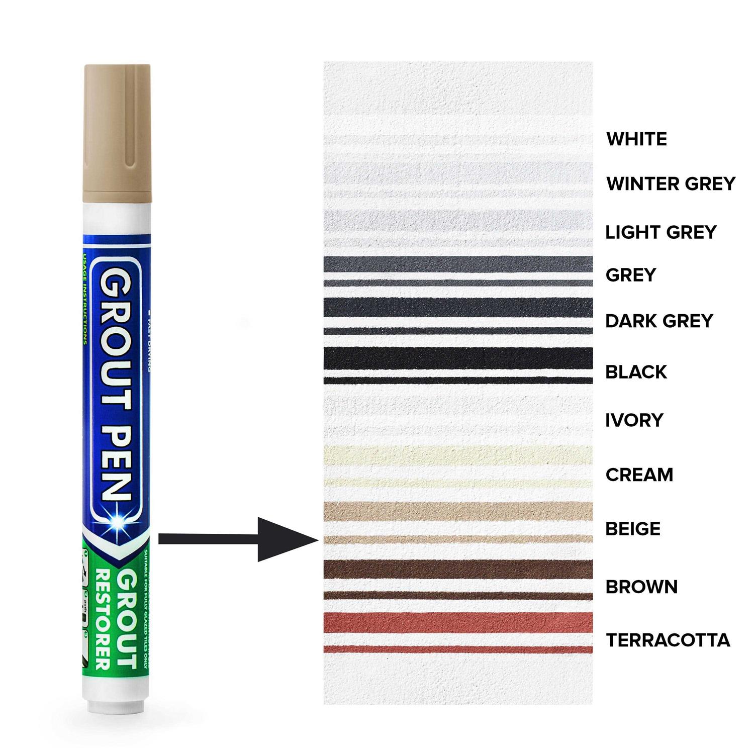 Grout Pen Tile Paint Marker Waterproof Grout Paint, Tile Grout Colorant ...