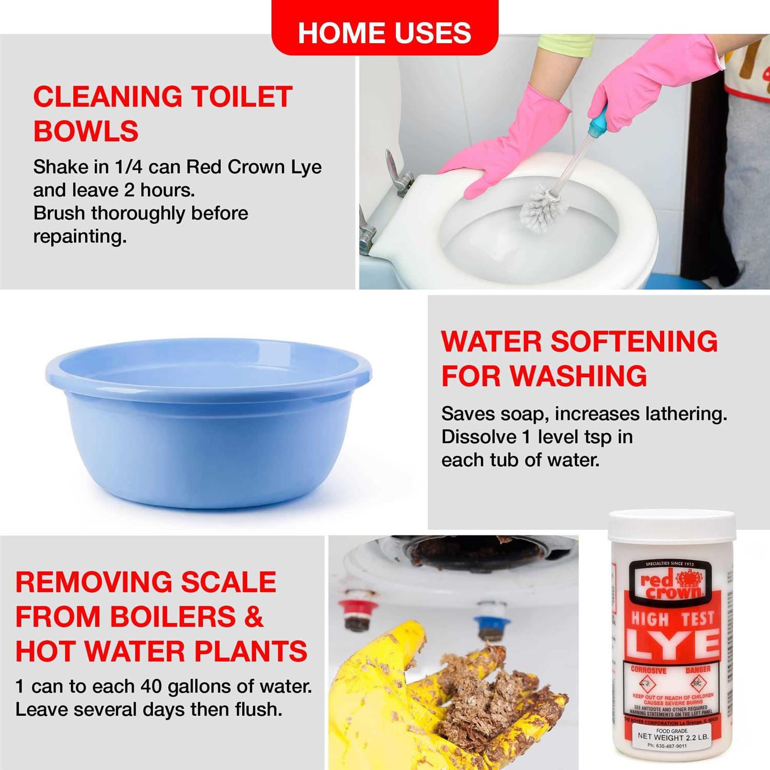 The Boyer Lye for Soap Making, Sodium Hydroxide Pure High Test Lye Food ...