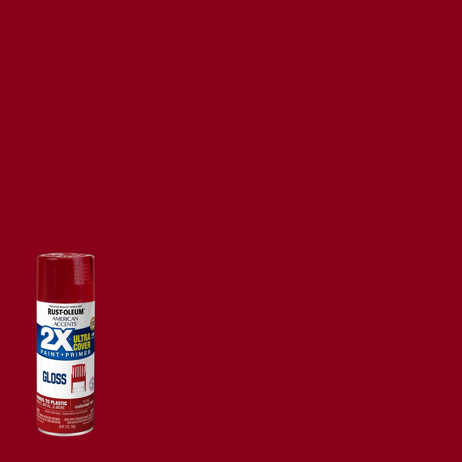 Colonial Red Rust-Oleum American Accents 2X Ultra Cover Gloss Spray ...