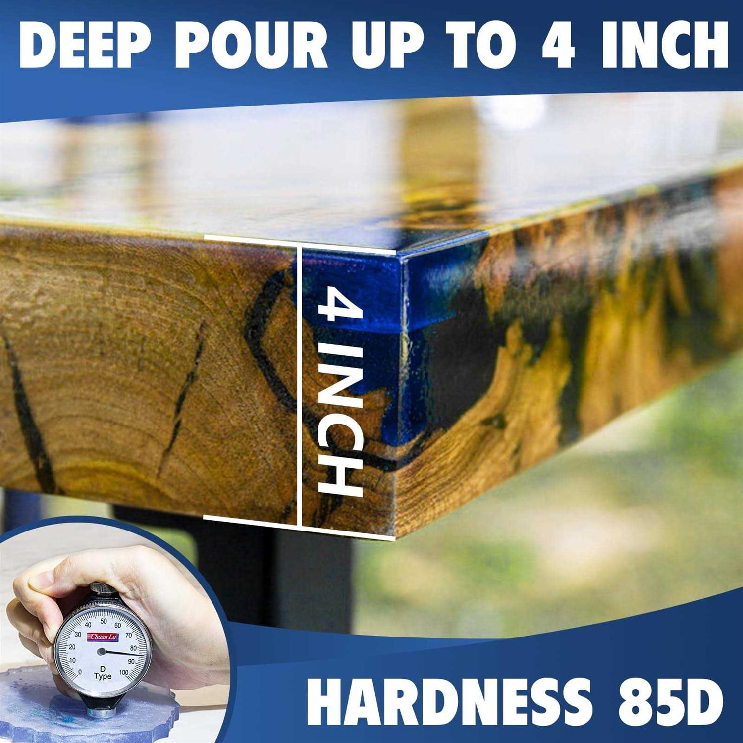 Deep Pour Epoxy Resin 1.5 Gallon 2 to 4 Inch Depth Clear Epoxy Resin ...