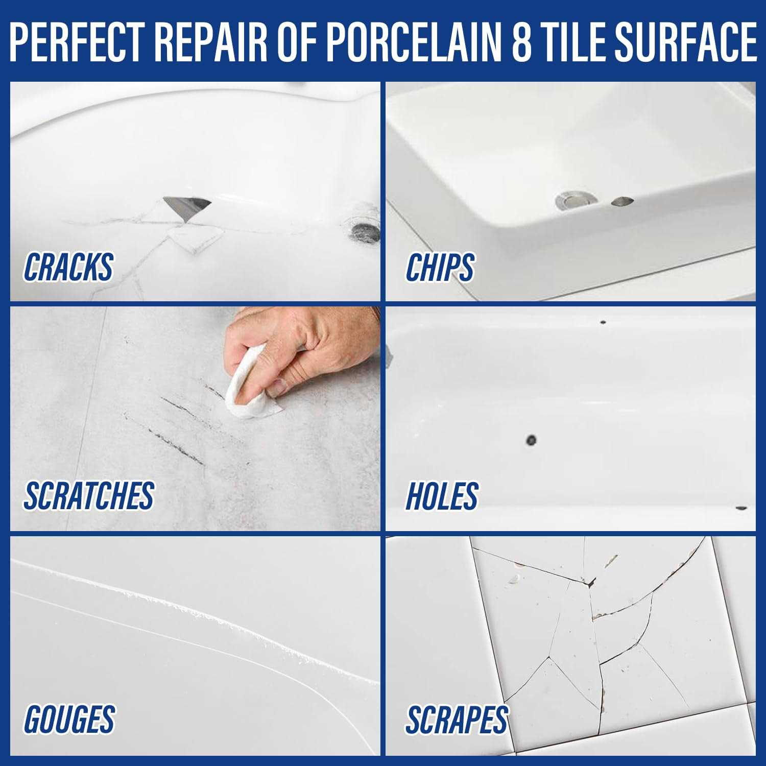 Cocomfix Porcelain Repair Kit Tile Repair Kit Ceramic Tile Repair Kit ...
