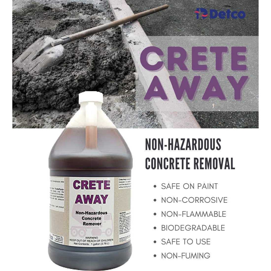 Detco Crete Away Concrete Remover from Trucks, Mixers and Construction ...
