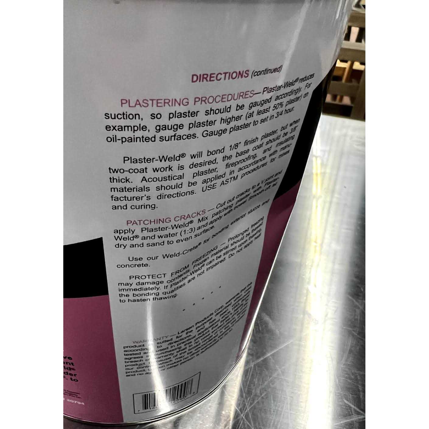 Larsen Plaster Weld PWG04 Plaster Bonding Agent - Hardware&Tools Online ...