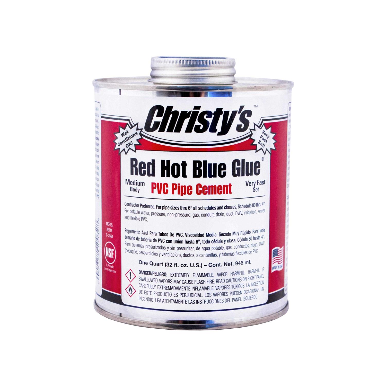 Christy's Red Hot Blue Glue 32-fl oz PVC Cement - Hardware&Tools Online Store