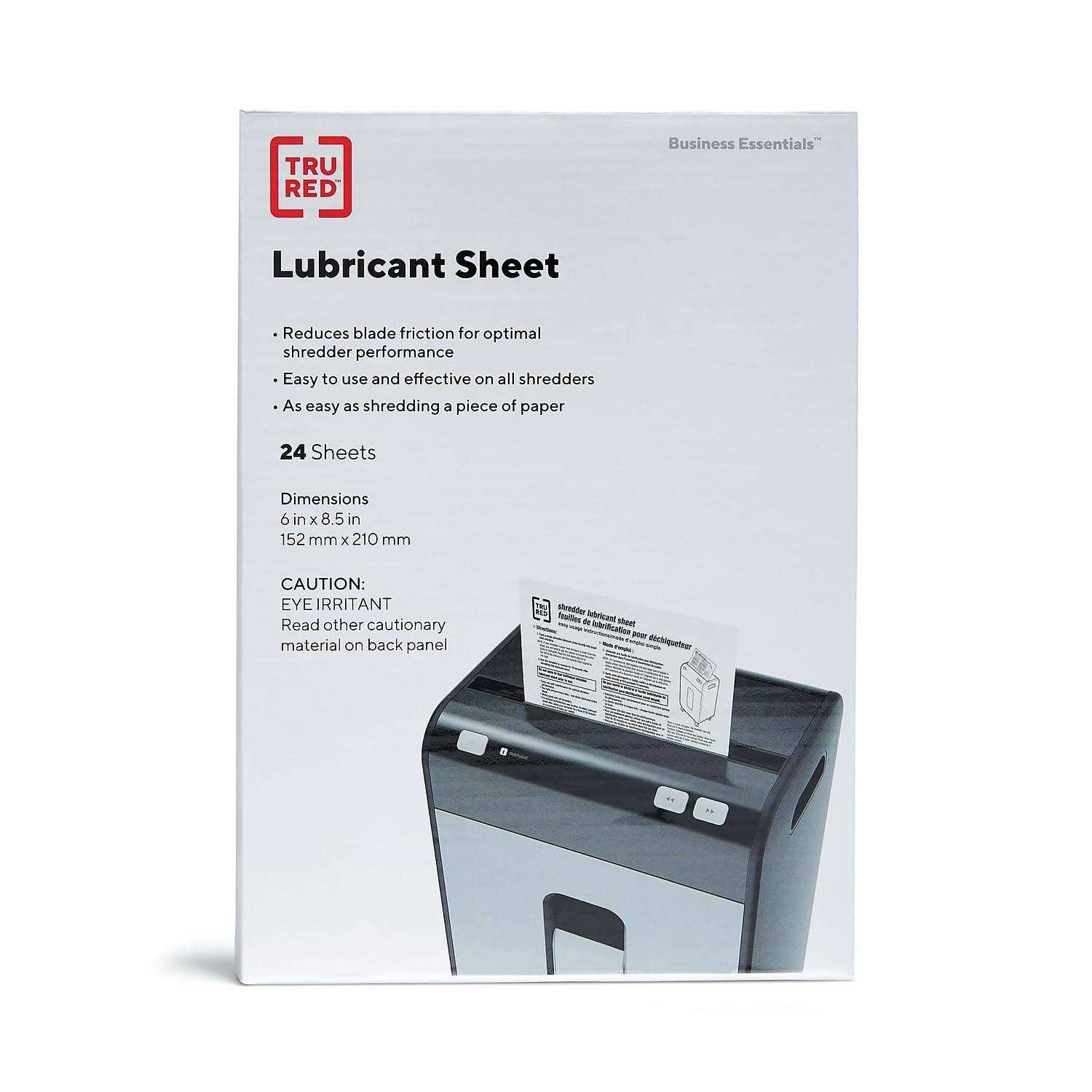 Staples Shredder Lubricant Lubricating Sheets - Hardware&Tools Online Store