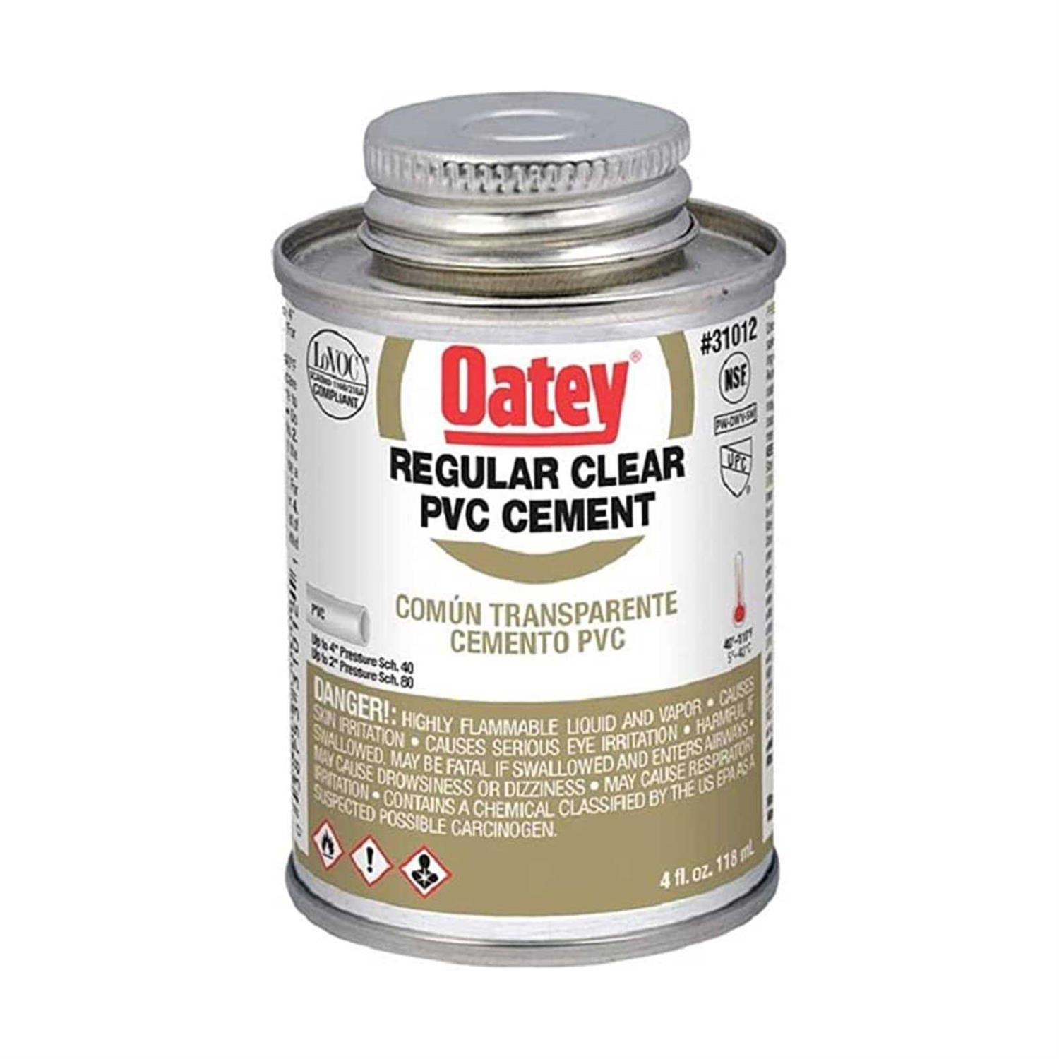 Oatey 8 oz Heavy Duty Clear PVC Cement 30863 - Hardware&Tools Online Store