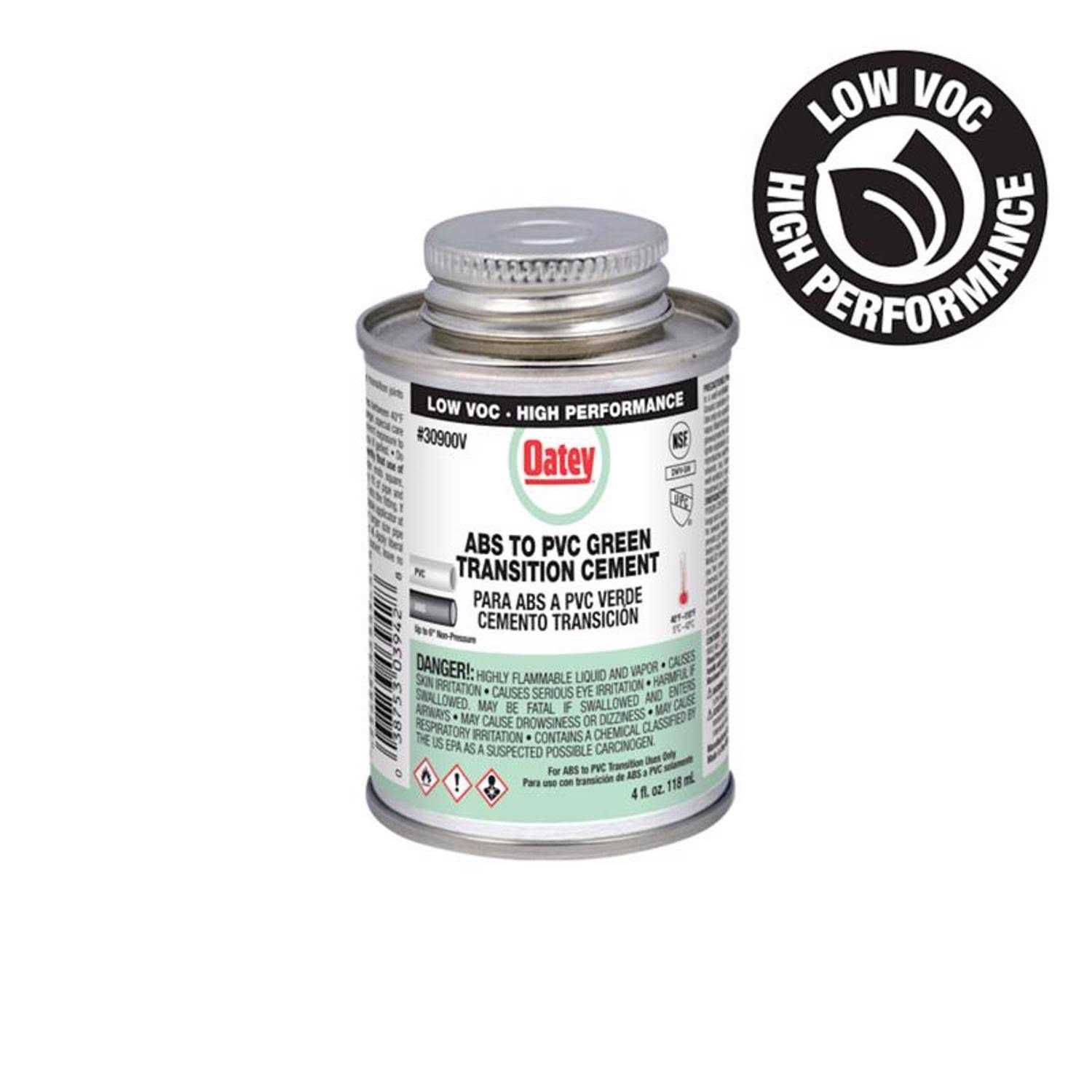 Oatey Green Transition Cement For ABS/PVC 4 oz - Hardware&Tools Online ...