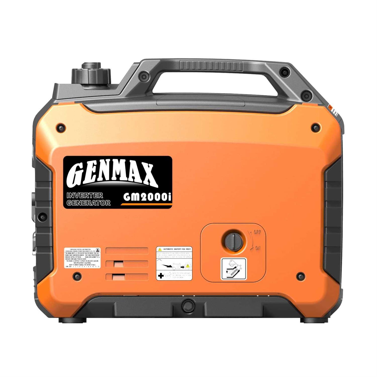 GENMAX Portable Inverter Generator 2000W Ultra Quiet Gas Engine ...