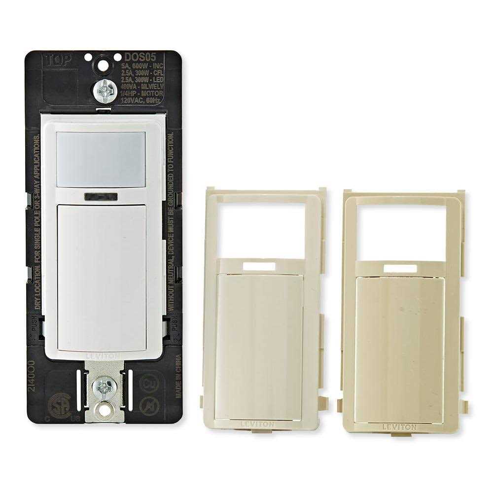 Leviton DOS05-1LZ Decora Occupancy Motion Sensor Switch Auto-On Single ...