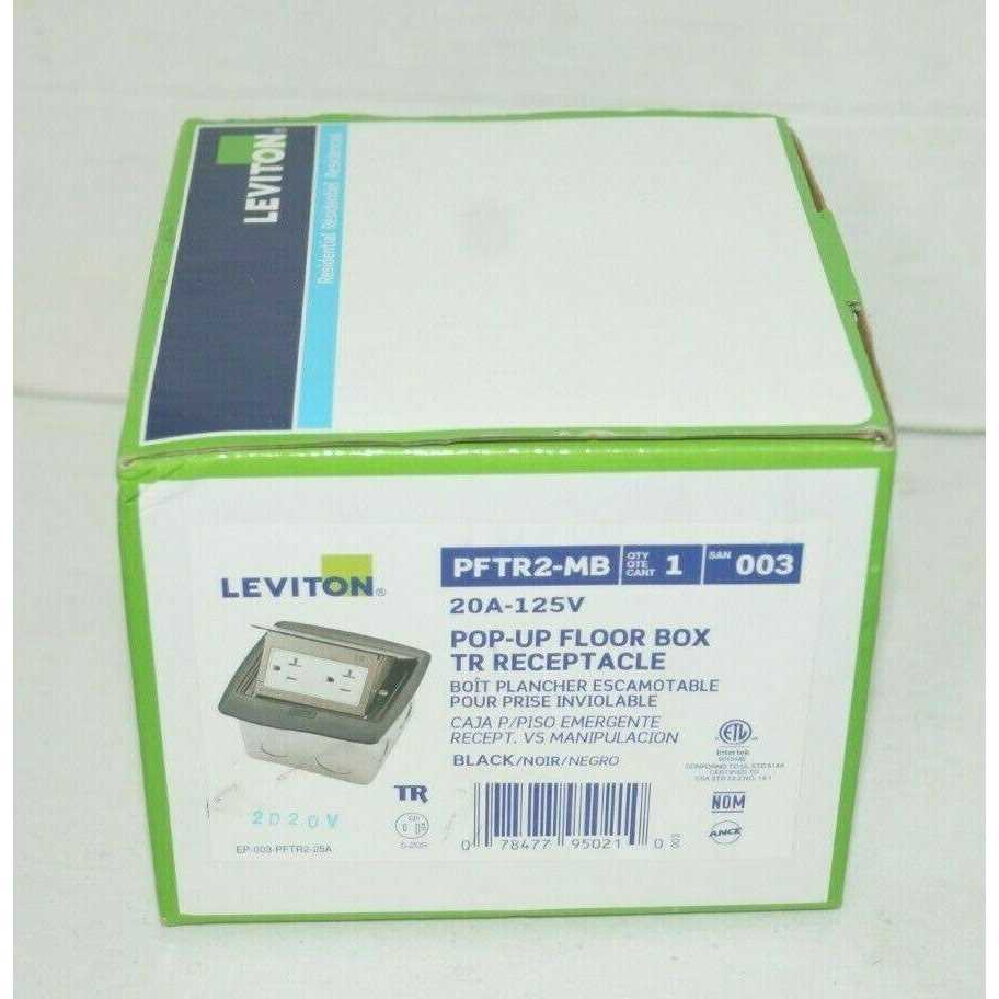 Leviton PFTR2-MB Pop-Up Floor Box - Hardware&Tools Online Store