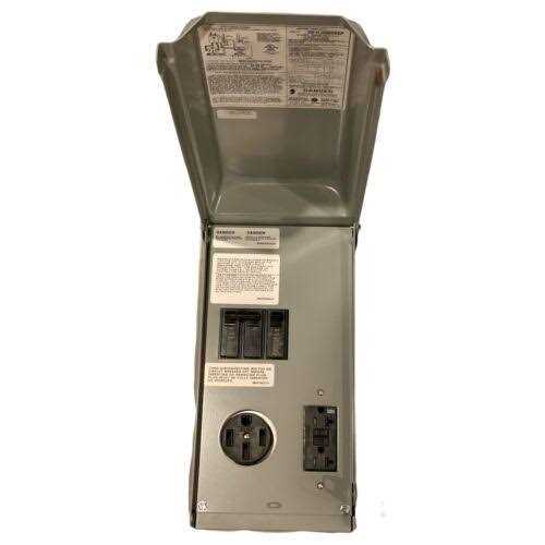 GE RV Panel with 50 Amp RV Receptacle and 20 Amp GFCI Receptacle ...