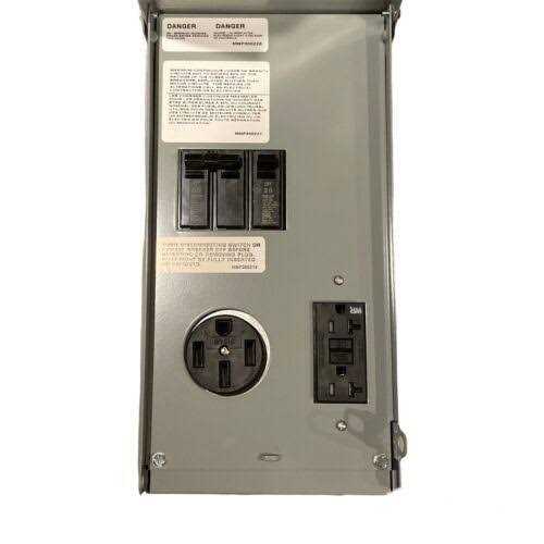 GE RV Panel with 50 Amp RV Receptacle and 20 Amp GFCI Receptacle ...