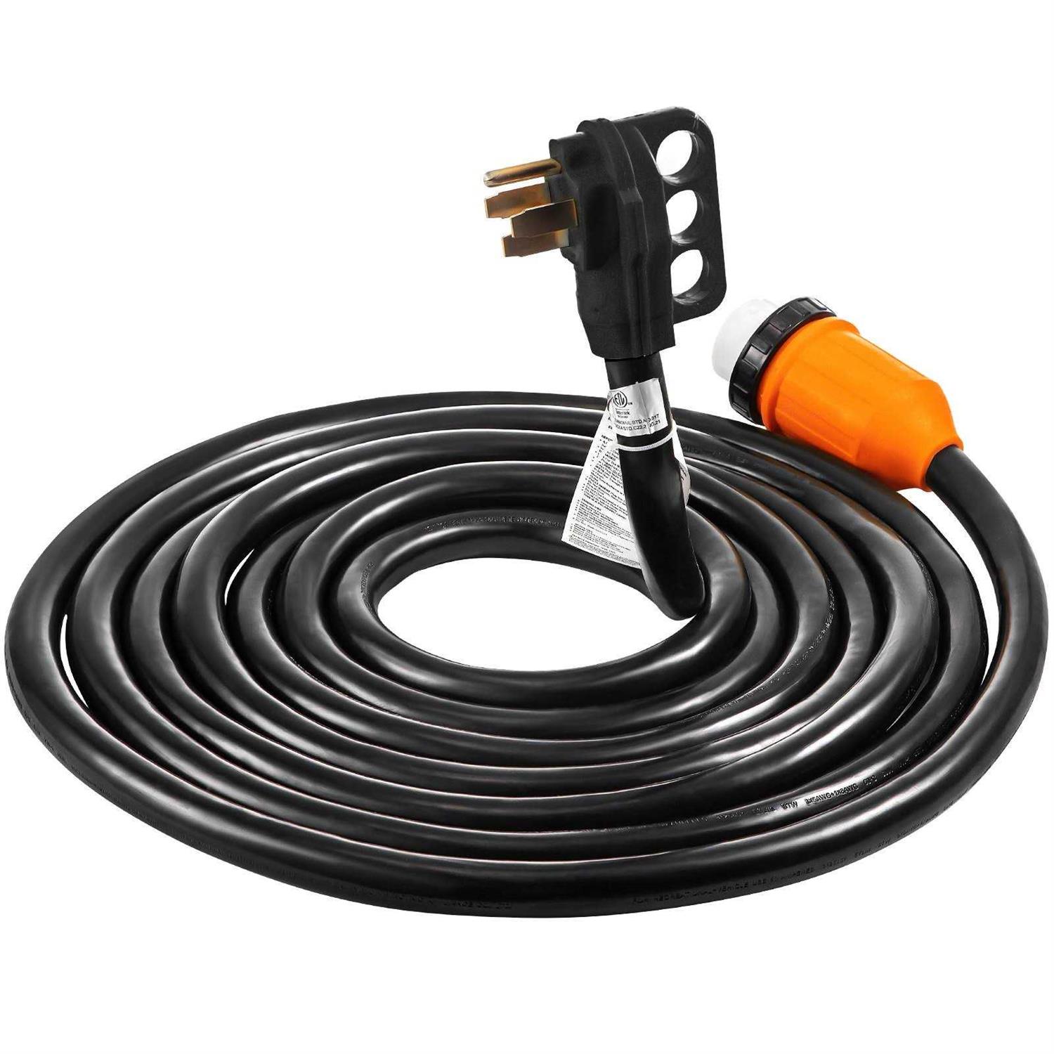 VEVOR Heavy Duty Generator Cord 25 Feet Generator Power Cord 50AMP Etl ...