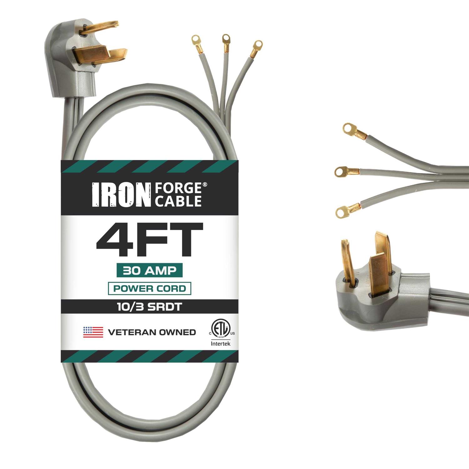 Iron Forge Cable 3 Prong Dryer Extension Cord 220V Extension Cord NEMA ...