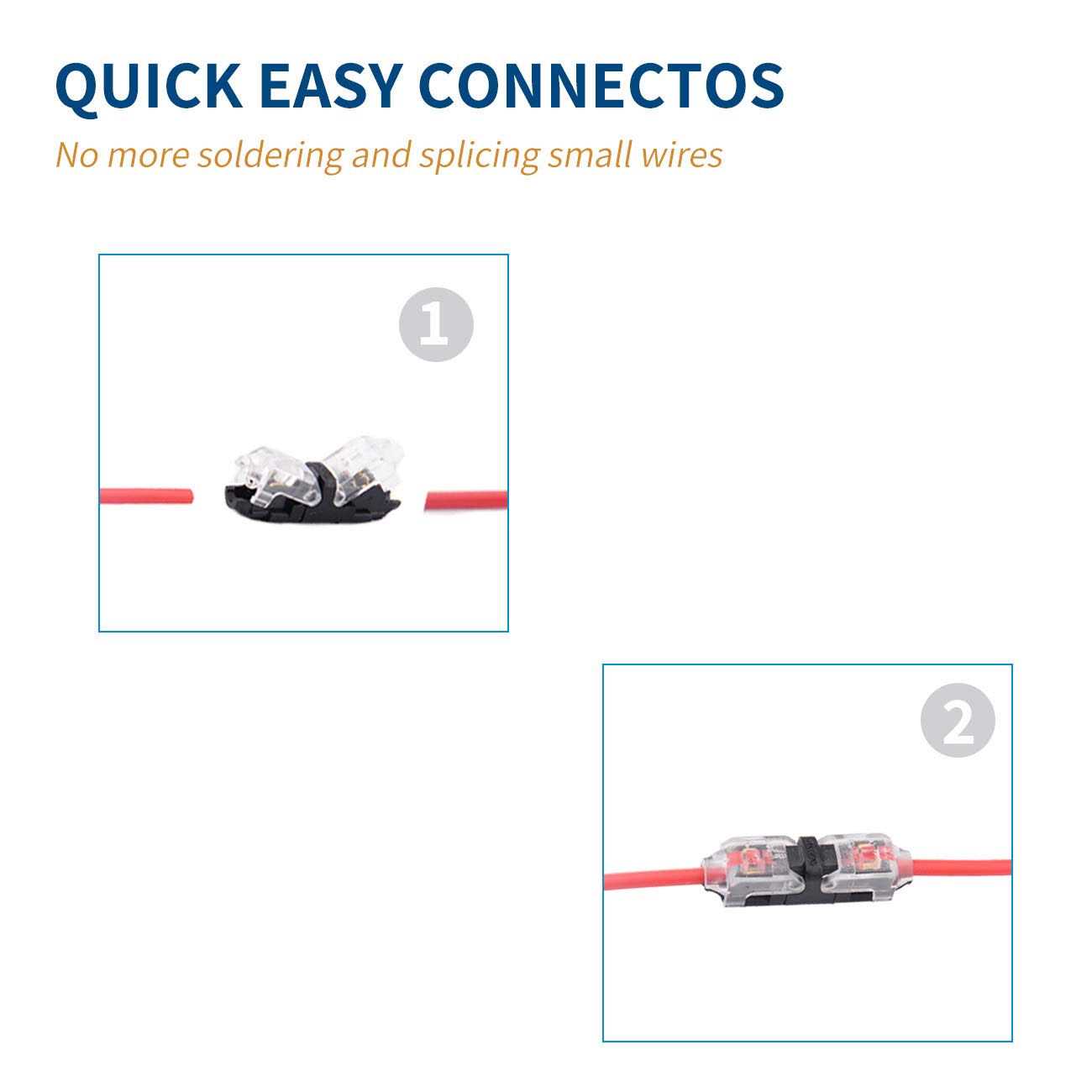 Low Voltage Wire Connector Quick Solderless Wire Splice Connector 12 ...