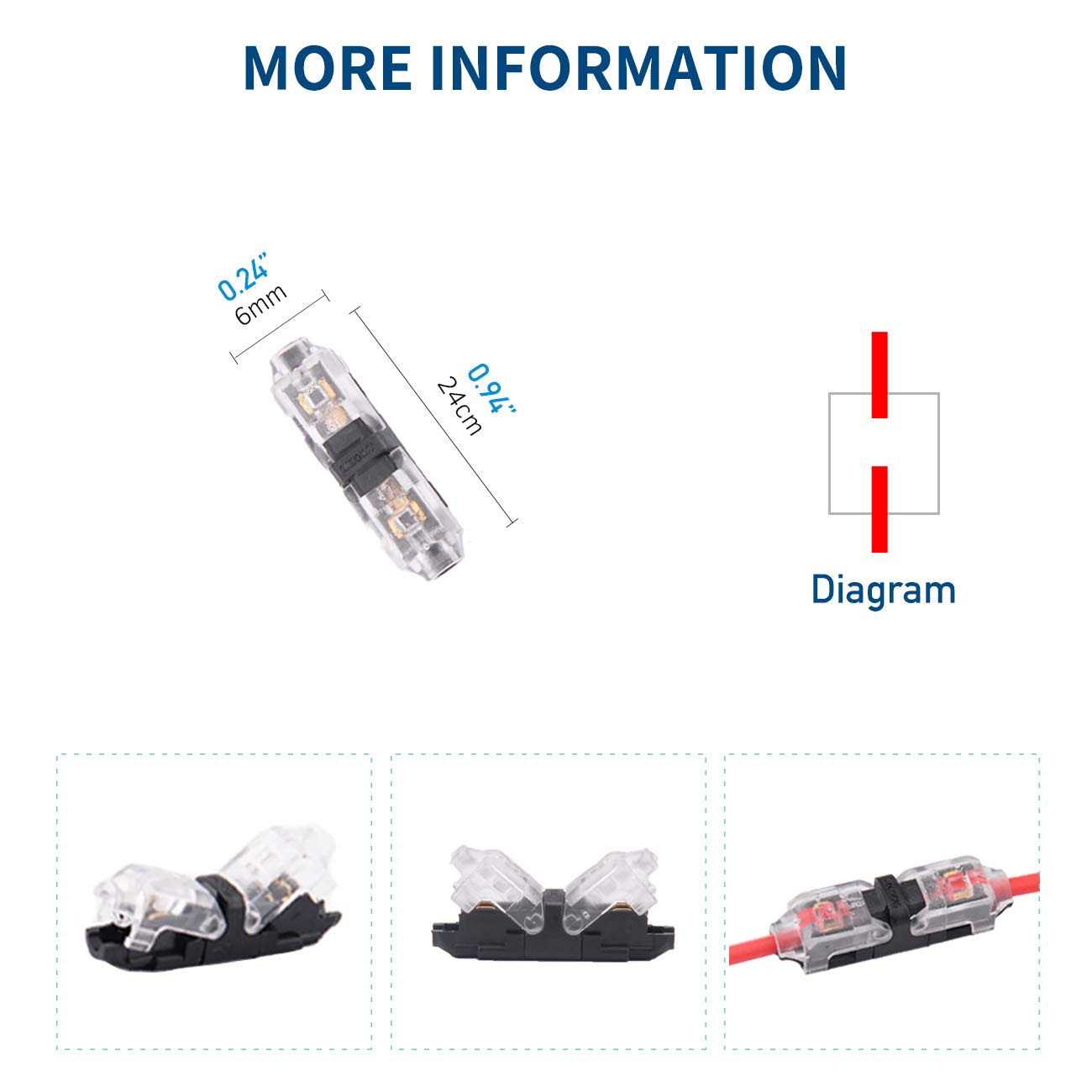Low Voltage Wire Connector Quick Solderless Wire Splice Connector 12 ...