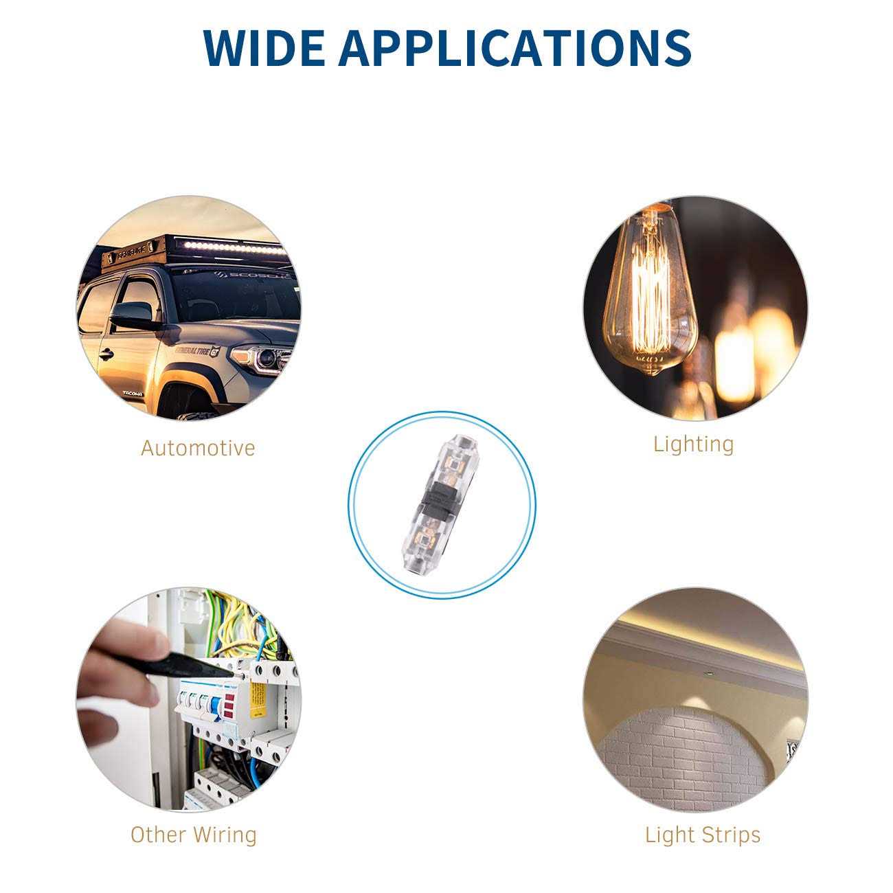 Low Voltage Wire Connector Quick Solderless Wire Splice Connector 12 ...